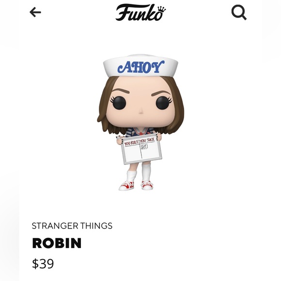 Funko | Toys | Stranger Things Robin Season 3 Funko Pop 922 | Poshmark